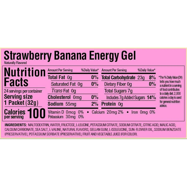 GU Strawberry Banana Gel - Strides Running Store